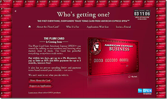 American Express Plum Card Uses "Scarcity Marketing" - Finovate